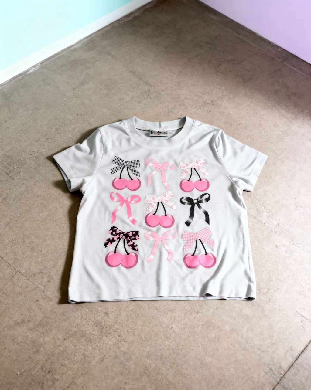 Firehouse Pink Cherries & Bows Tee | Kids Graphic T-Shirt | SoSo Dressed